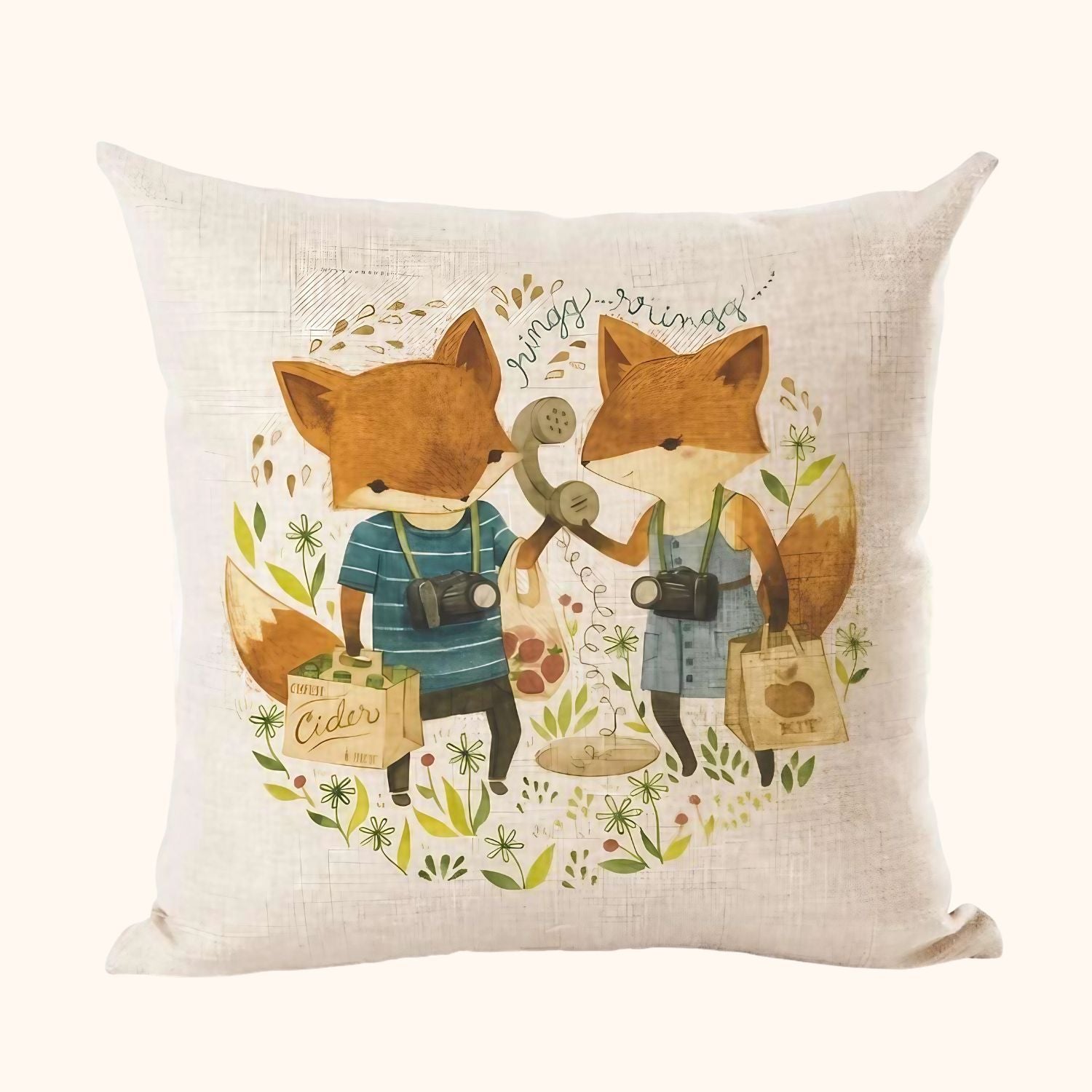 Coussin couple de renards | Le Petit Fermier
