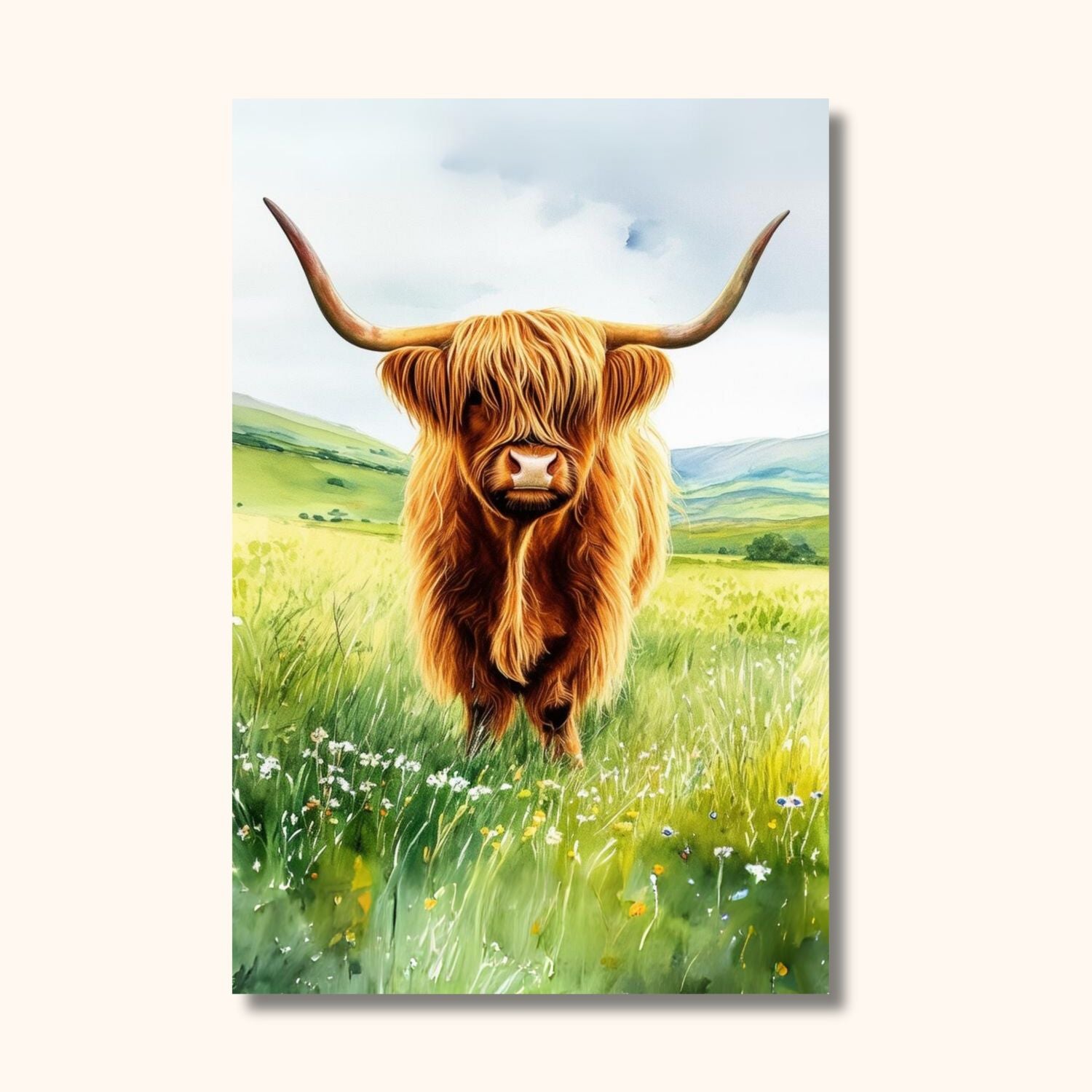 Poster vache highland EUPHORIE – Le Petit Fermier