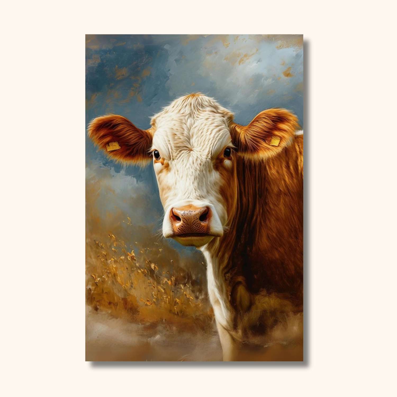 Tableau de vache peinture PÂTURAGE – Le Petit Fermier