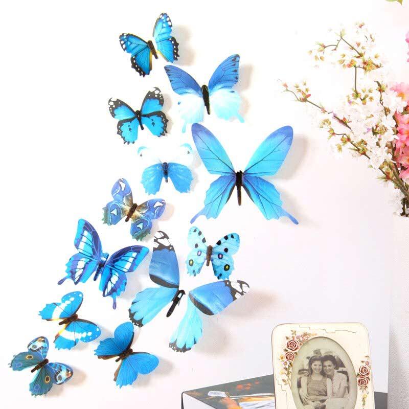 12 stickers muraux en forme de papillons | Le Petit Fermier